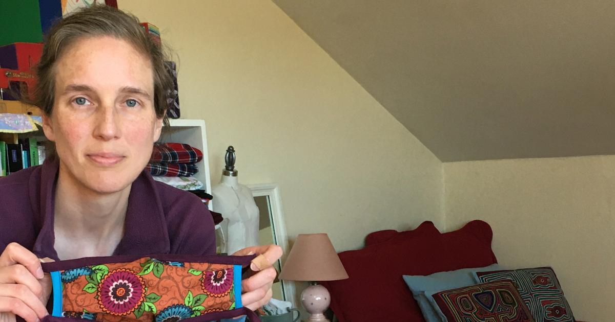 COB’s Marie puts sewing skills to work making protective face masks ...